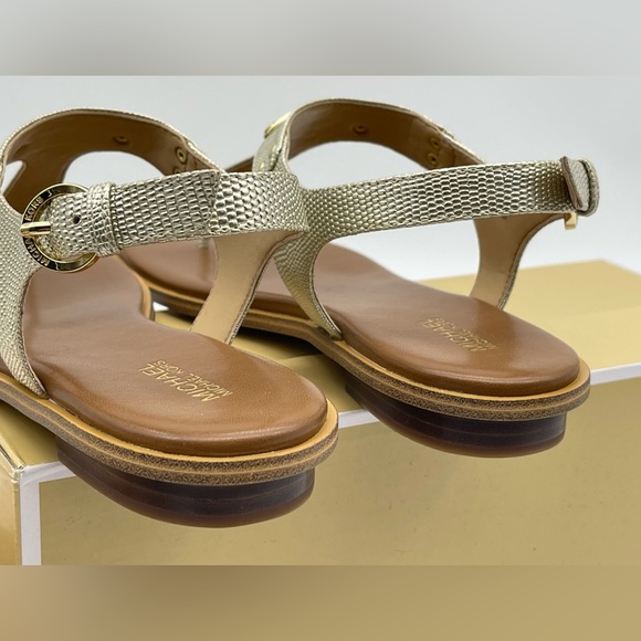 Michael Kors | Shoes | Michael Kors Metallic Plate Slingback Thong ...